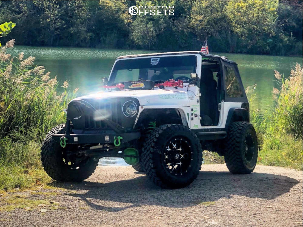 2004 Jeep TJ with 17x9 -12 Dropstars 645mb and 33/12.5R17 Falken ...