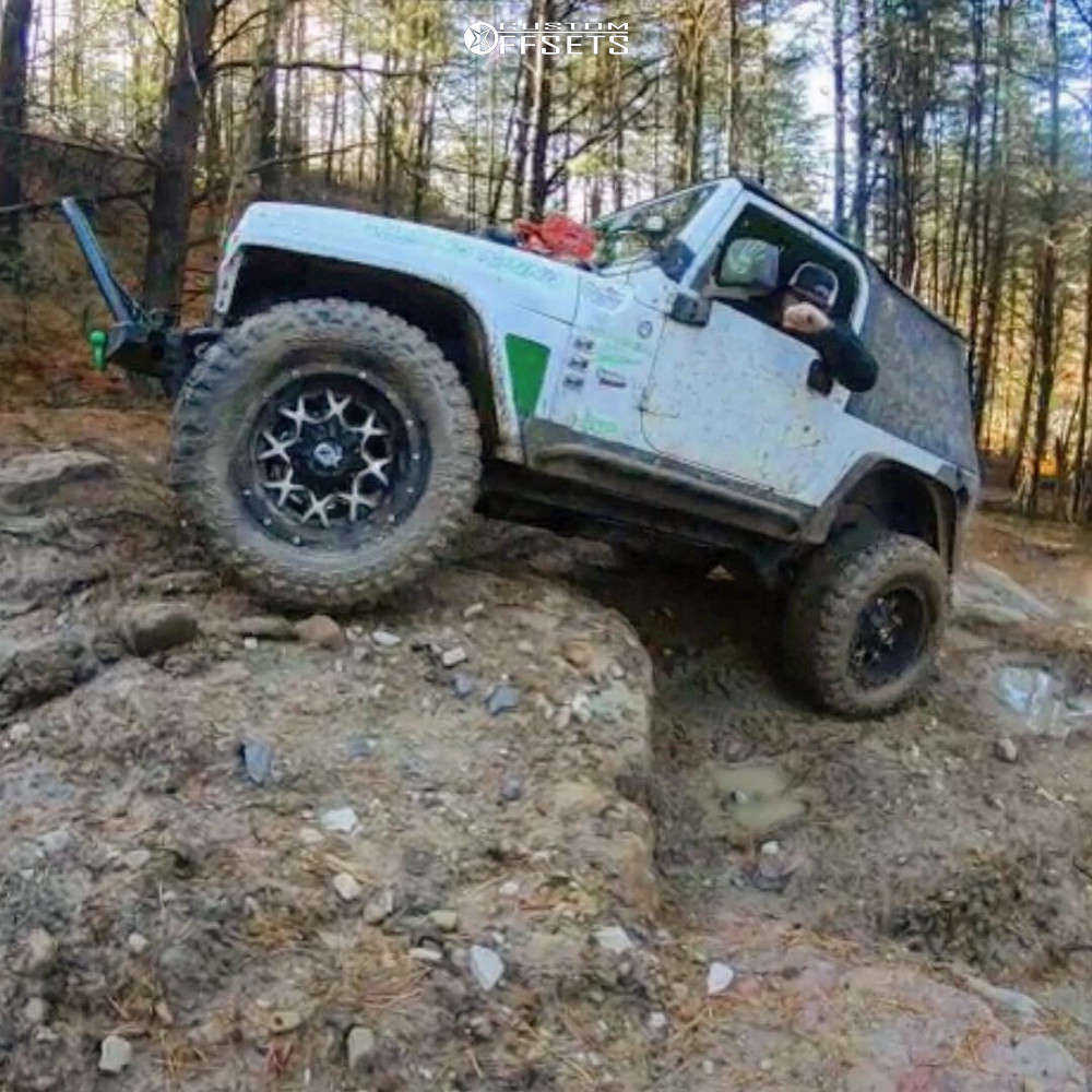 2004 Jeep TJ with 17x9 -12 Dropstars 645mb and 33/12.5R17 Falken ...