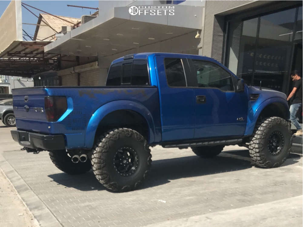 2014 Ford Raptor with 17x8.5 7 Fuel Jm2 and 40/13.5R17 Nitto Mud ...