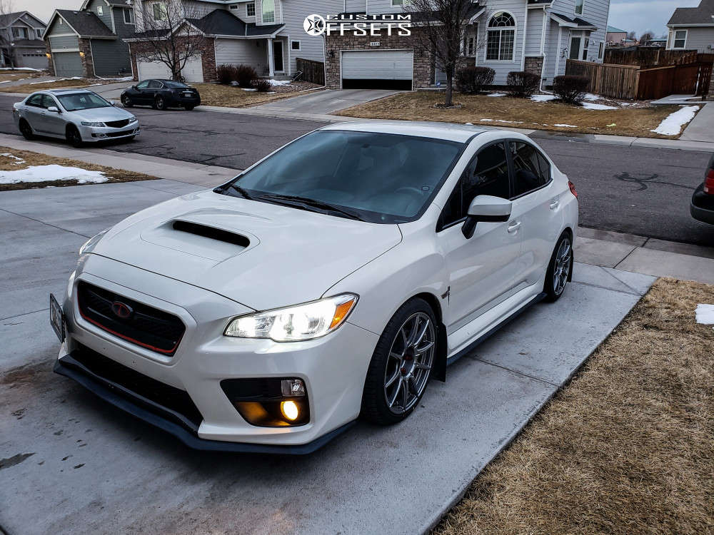 2017 Subaru WRX with 18x9.5 40 SSR Gtx01 and 255/35R18 Falken Azenis Fk510 and Lowering Springs ...