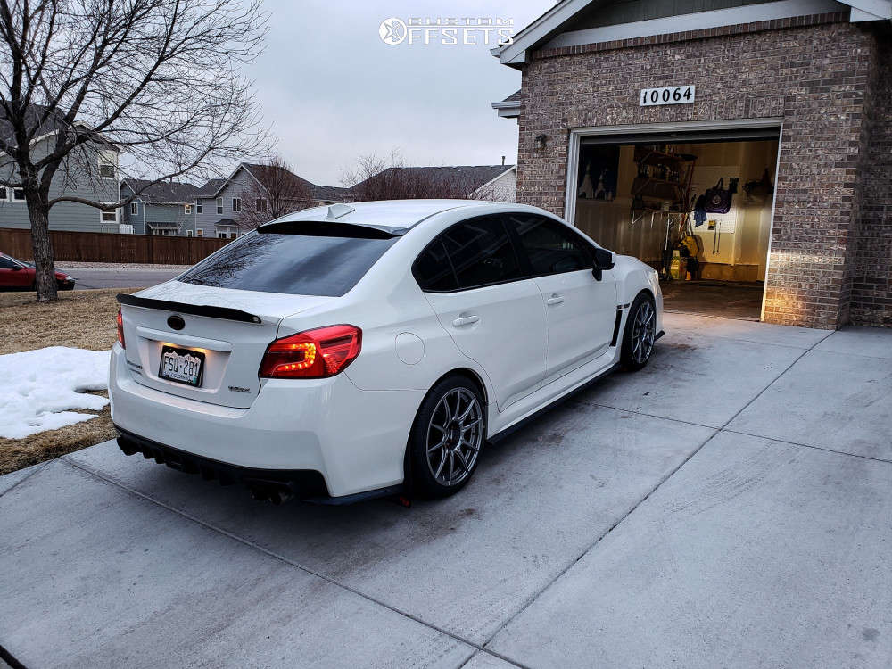 2017 Subaru WRX with 18x9.5 40 SSR Gtx01 and 255/35R18 Falken Azenis Fk510 and Lowering Springs ...
