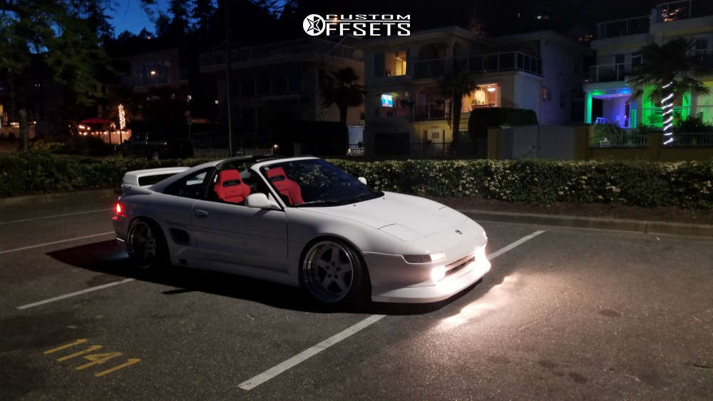 1991 Toyota MR2 with 18x10 -3 Work Equip E05 and 215/35R18 Hankook ...