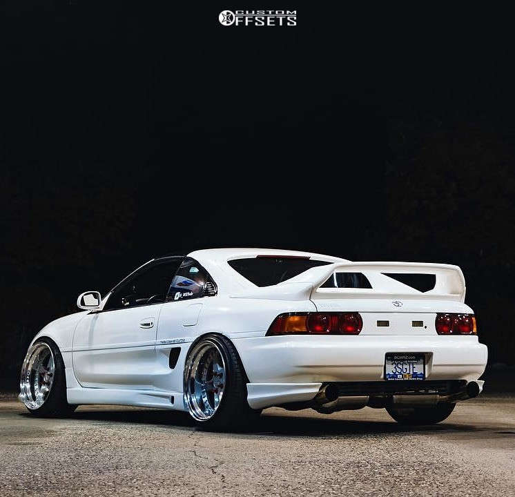 1991 Toyota MR2 with 18x10 -3 Work Equip E05 and 215/35R18 Hankook ...