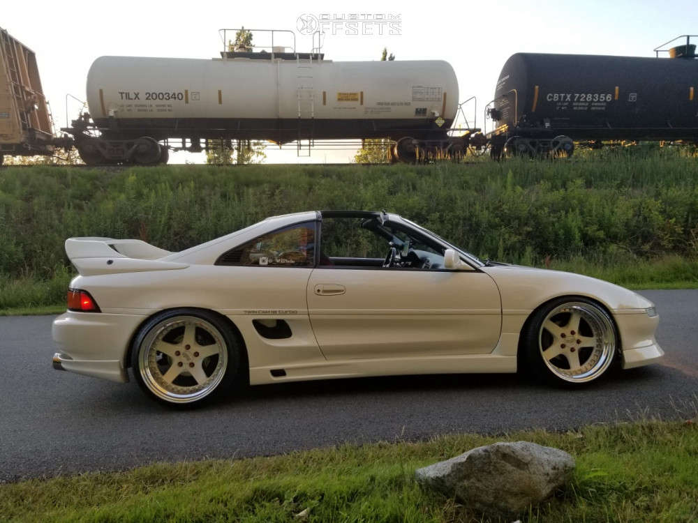 1991 Toyota MR2 with 18x10 -3 Work Equip E05 and 215/35R18 Hankook ...