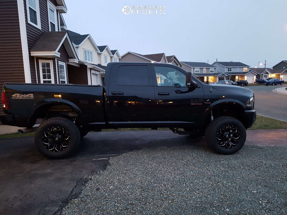 2018 Ram 2500 with 20x10 -18 Fuel Assault and 325/60R20 AMP Pro At and ...