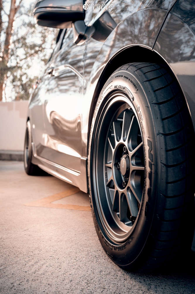 2018 Honda Fit with 15x7.5 35 Konig Hypergram and 205/50R15 Nitto Neo ...