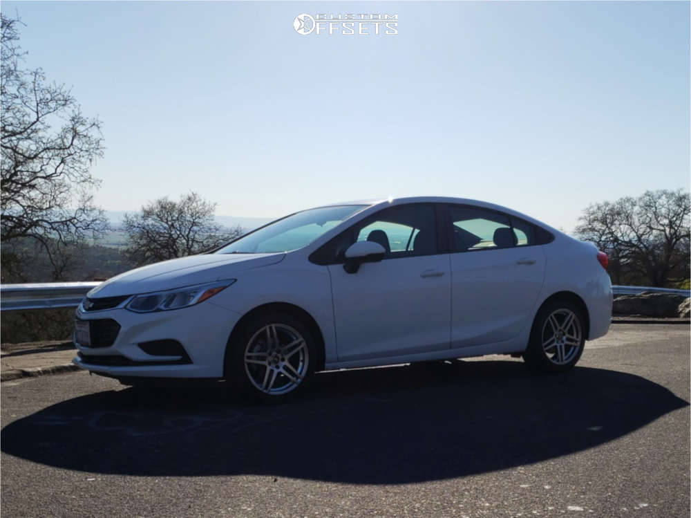 2018 Chevrolet Cruze with 17x7.5 38 Enkei Rsf5 and 225/45R17 Falken Pro ...