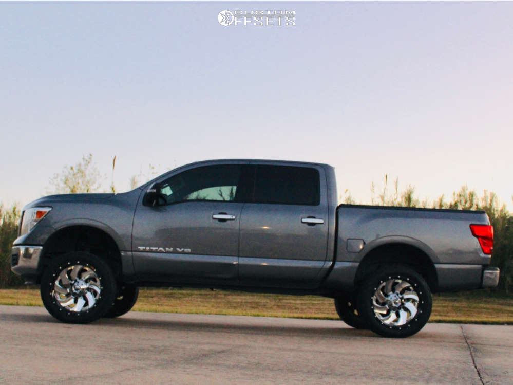 2018 Nissan Titan with 22x10 -13 Fuel Cleaver D240 and 305/45R22 Nitto ...