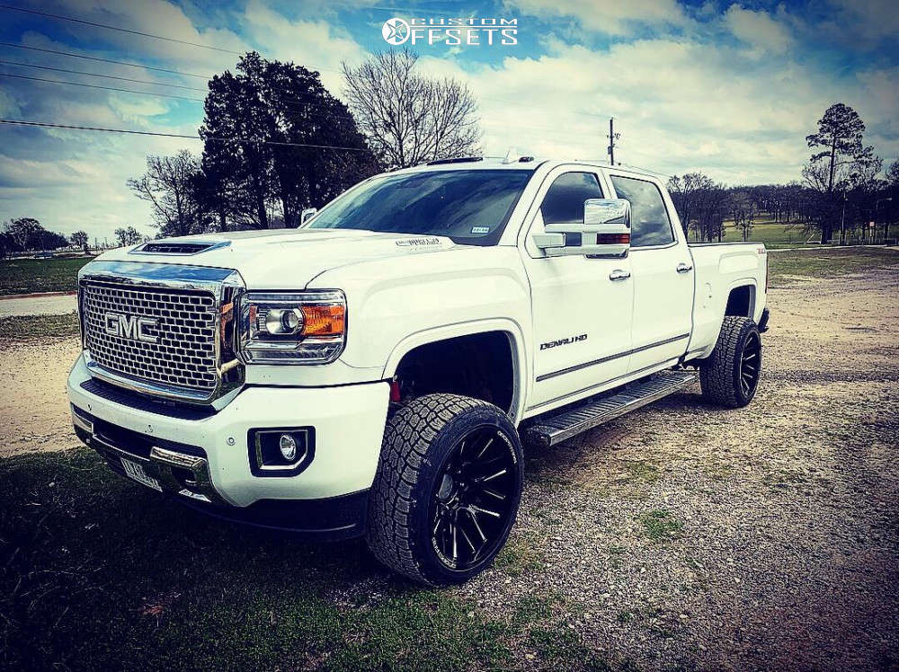 2017 GMC Sierra 2500 HD with 22x12 -44 Dropstars 654bm and 305/40R22 ...