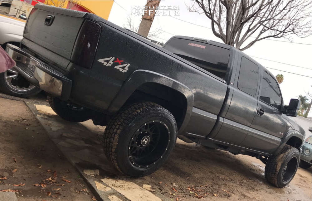 2003 GMC Sierra 2500 HD with 20x12 -44 Hostile Sprocket and 305/55R20 ...