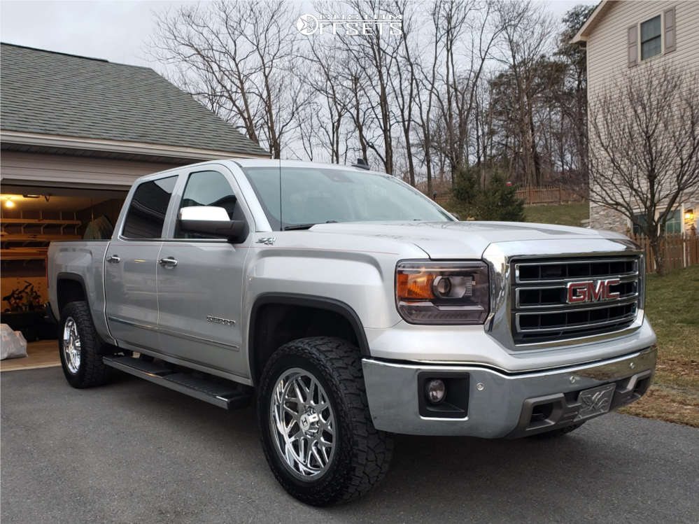 2015 GMC Sierra 1500 with 20x9 10 Hostile Sprocket and 285/55R20 Mickey ...