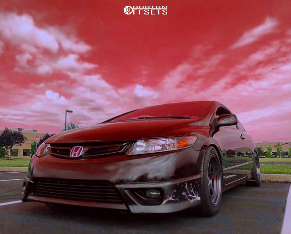 2008 Honda Civic with 16x8 20 MST Time Attack and 225/65R16 Firestone ...