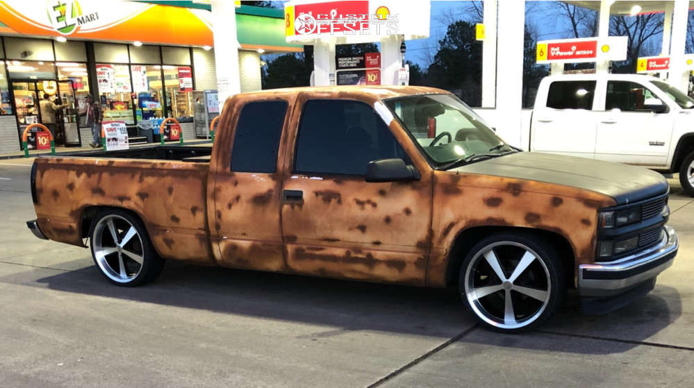 1997 Chevrolet C1500 with 22x9 15 American Racing Nova and 255/30R22 ...