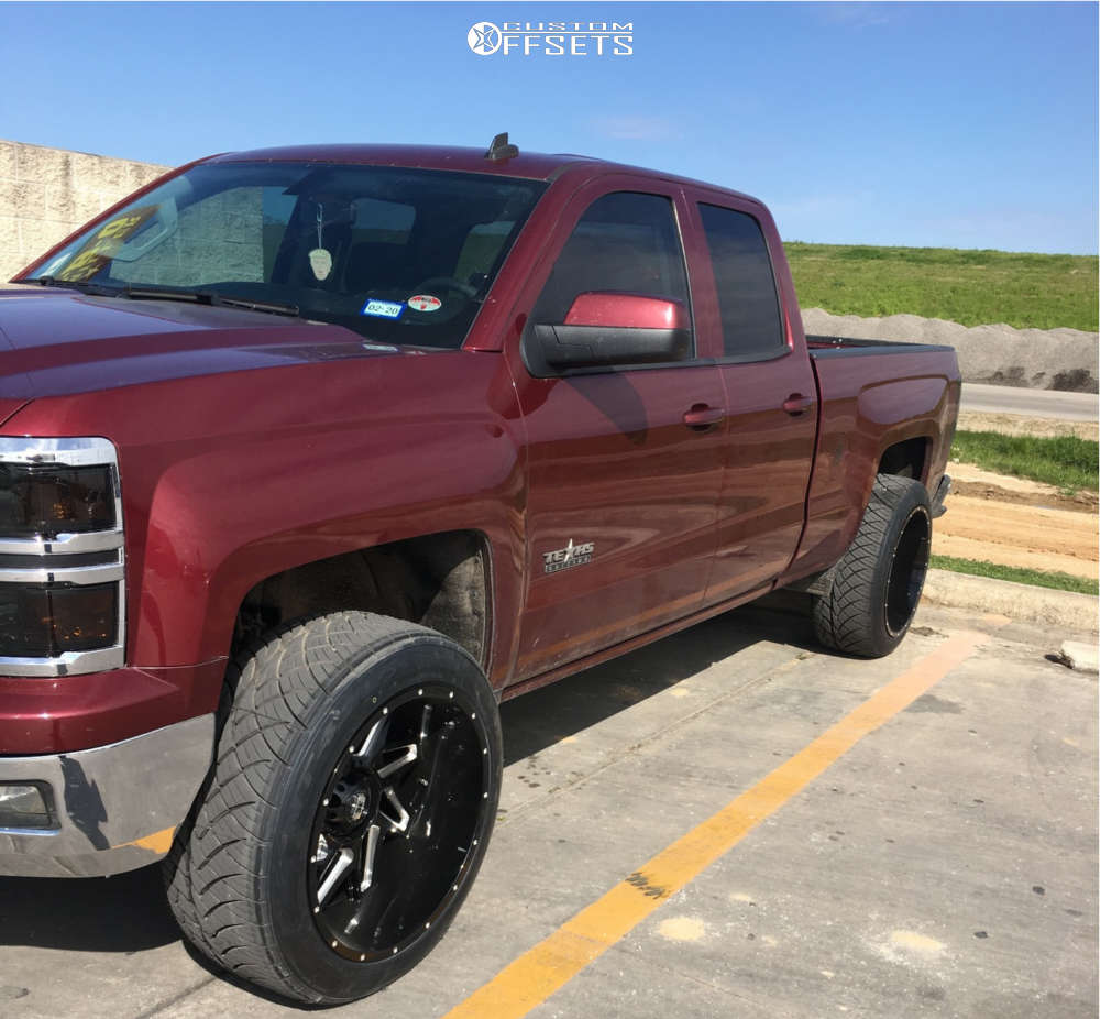 2014 Chevrolet Silverado 1500 with 22x12 -57 Vision Spyder and 305 ...