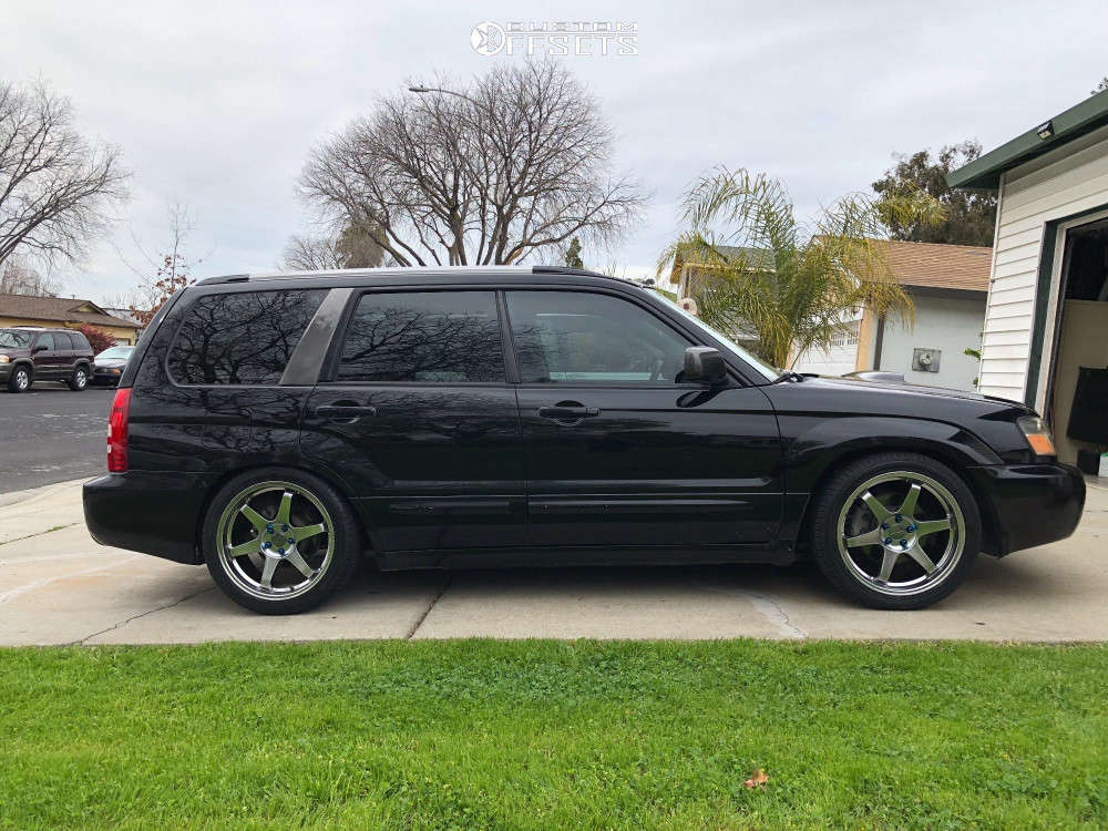 2005 Subaru Forester with 18x8.5 38 Varrstoen Es2 and 245/40R18 ...