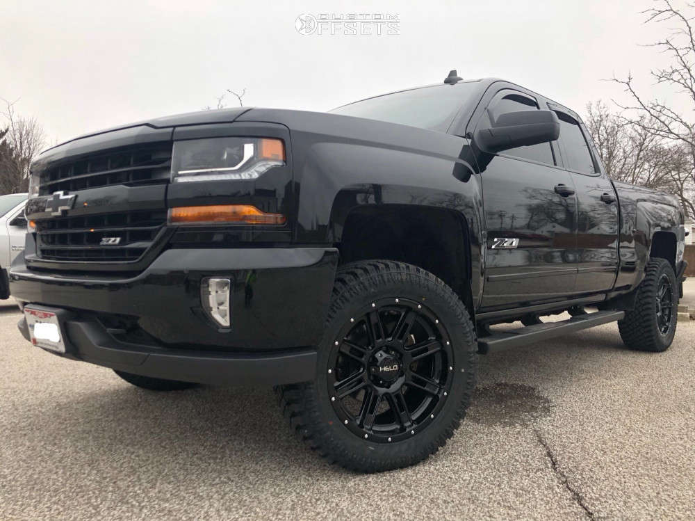 2016 Chevrolet Silverado 1500 with 20x9 0 Helo He900 and 33/12.5R20 ...