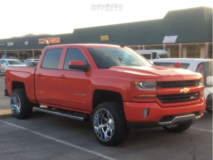 2016 Chevrolet Silverado 1500 with 22x12 -44 Fuel Maverick D536 and 305 ...