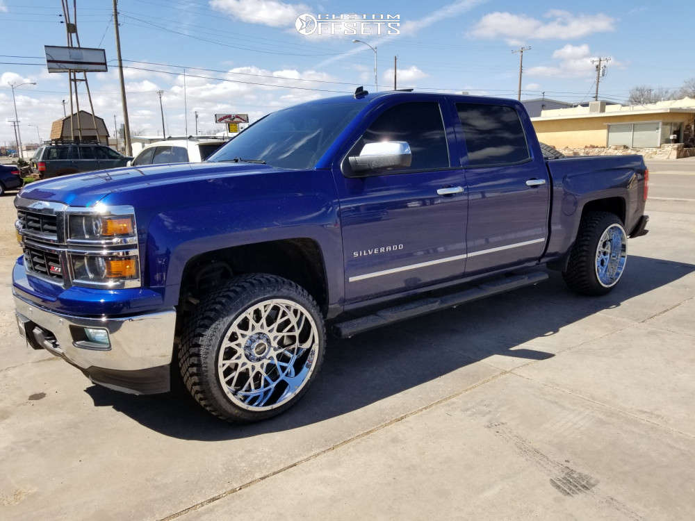2014 Chevrolet Silverado 1500 with 22x12 -51 Vision Rocker and 275 ...