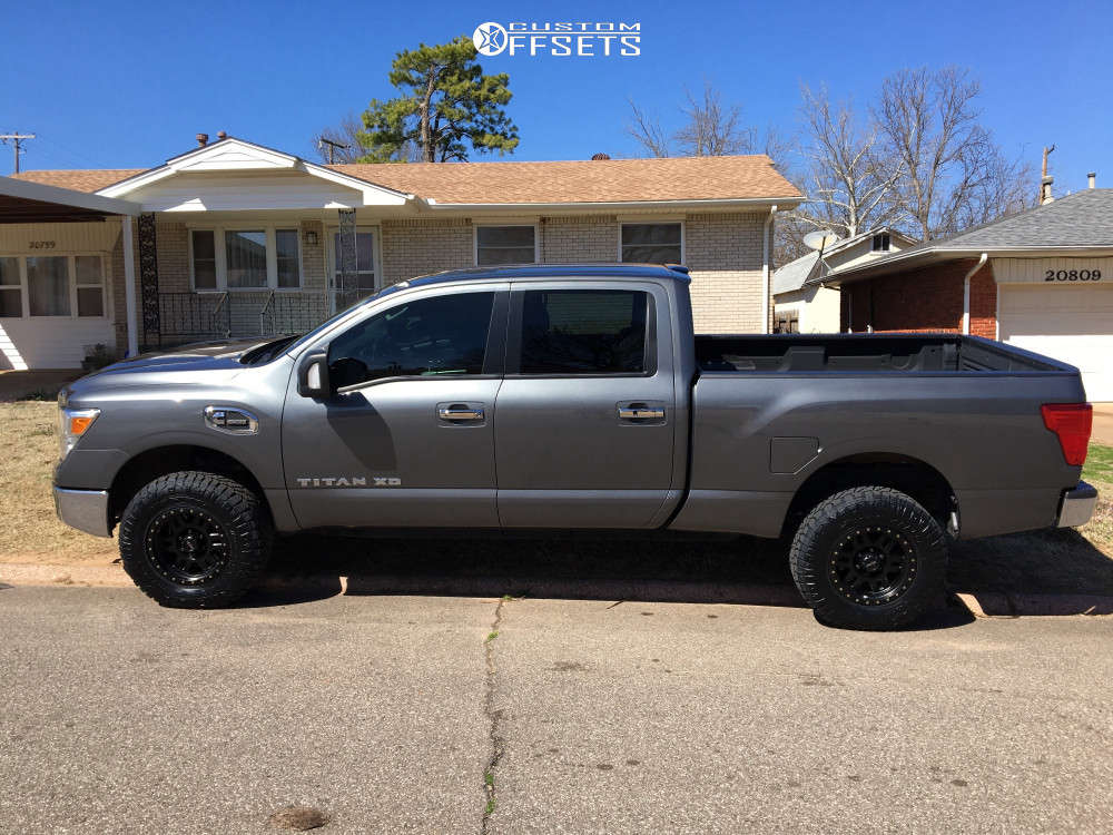 2017 Nissan Titan XD with 17x8.5 0 Vision Manx and 285/70R17 Nitto ...