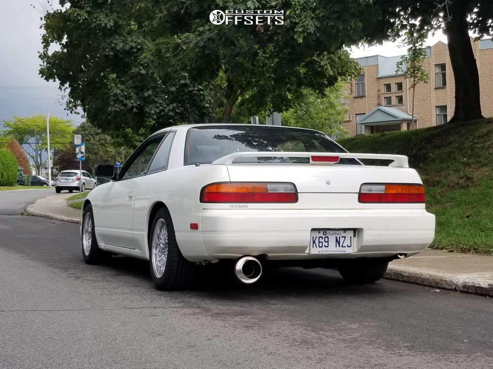 1993 Nissan 240SX with 15x7 25 SSR Formula Mesh and 195/55R15 General ...
