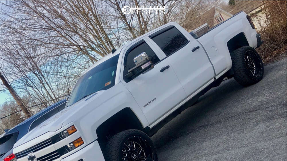 2015 Chevrolet Silverado 2500 HD with 22x12 -44 Hostile Sprocket and 33/12.5R22 AMP Terrain ...