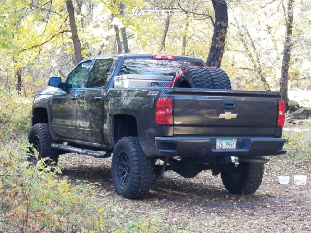 2016 Chevrolet Silverado 1500 with 18x10 -24 V-Rock Recoil and 35/12 ...