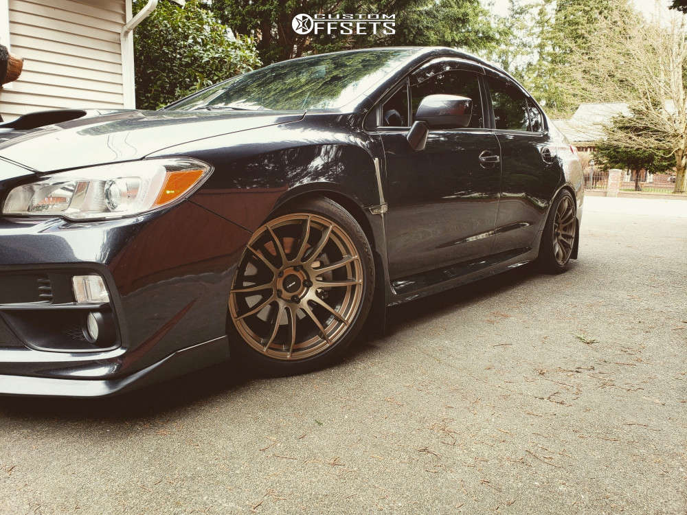 2016 Subaru WRX with 18x9.5 38 AVID1 AV20 and 245/40R18 Continental All ...