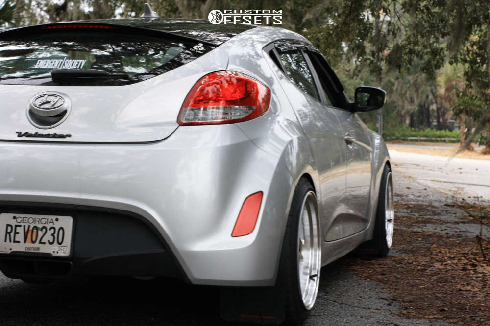 2012 Hyundai Veloster with 18x9.5 35 ESR Sr02 and 225/40R18 Federal ...