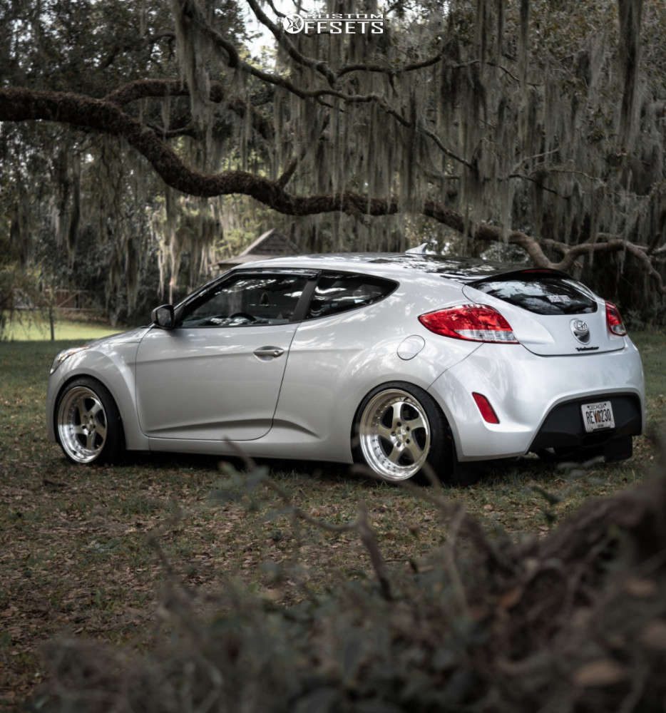 2012 Hyundai Veloster with 18x9.5 35 ESR Sr02 and 225/40R18 Federal ...