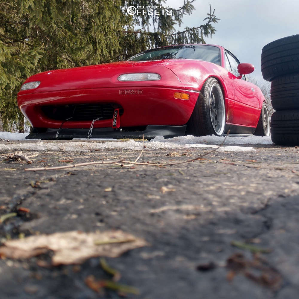 1992 Mazda MX-5 Miata with 15x6.5 15 Work Ls105 and 165/50R15 Federal ...