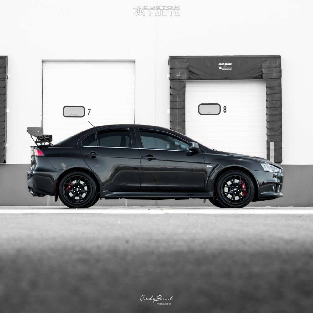 2014 Mitsubishi Lancer with 18x8.5 35 BBS Ch and 245/40R18 Bridgestone ...