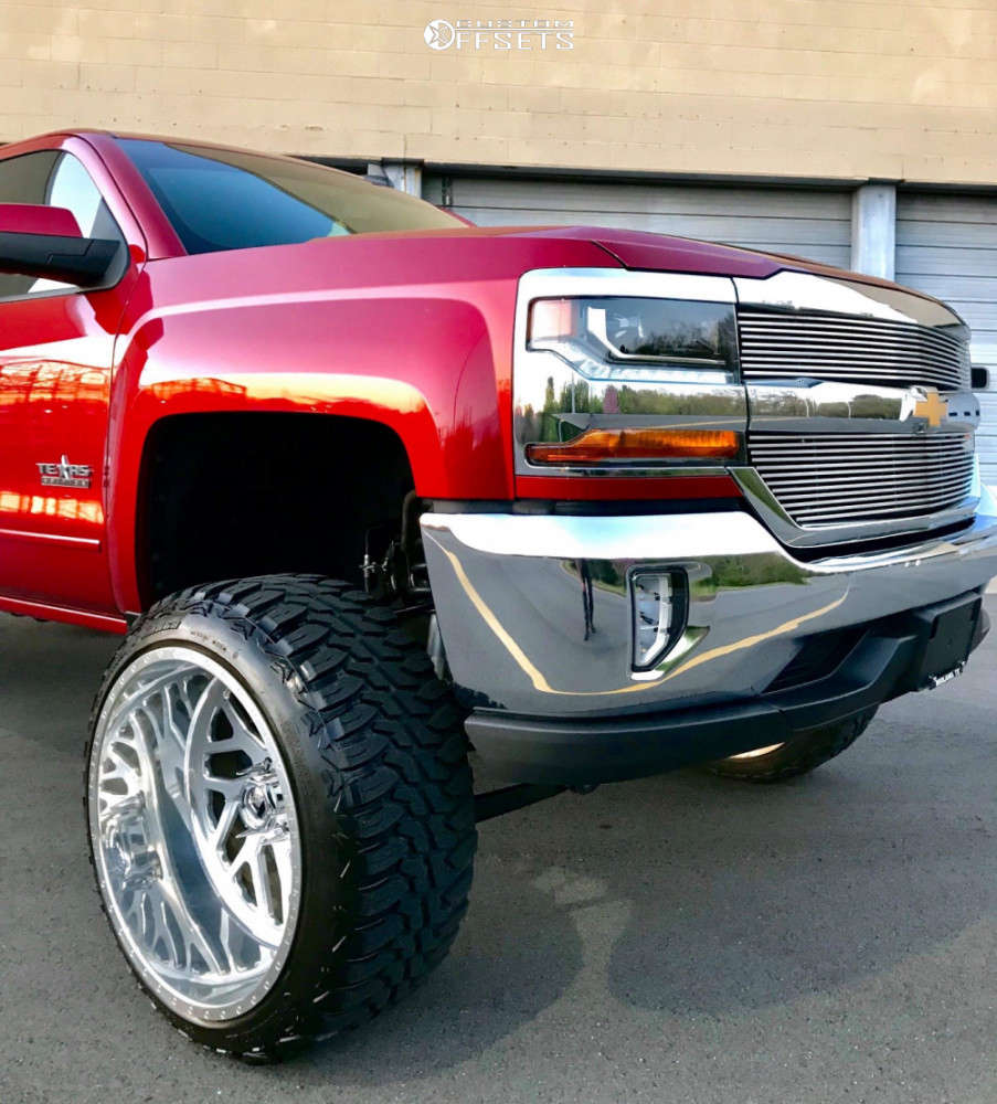 2018 Chevrolet Silverado 1500 with 24x14 -76 Fuel Forged Ff29 and 35/12.5R24 Haida Mud Champ and ...