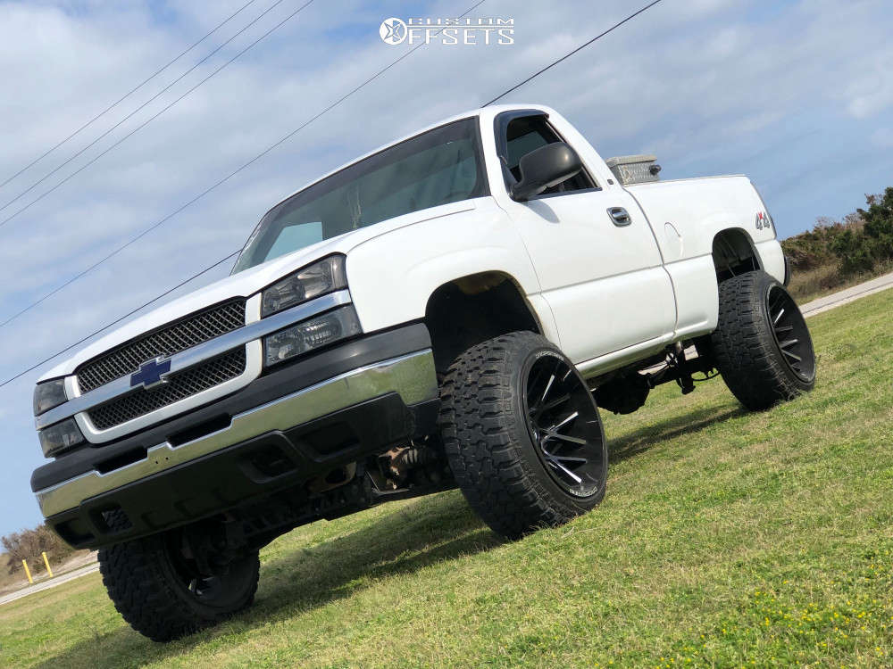 2003 Chevrolet Silverado 1500 with 22x14 -76 Dropstars 654bm and 33/12 ...