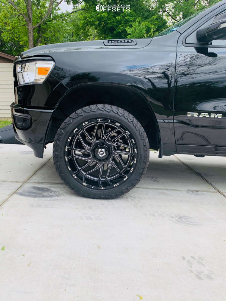 2019 Ram 1500 with 22x12 -44 TIS 544BM and 305/45R22 AMP Terrain Attack ...