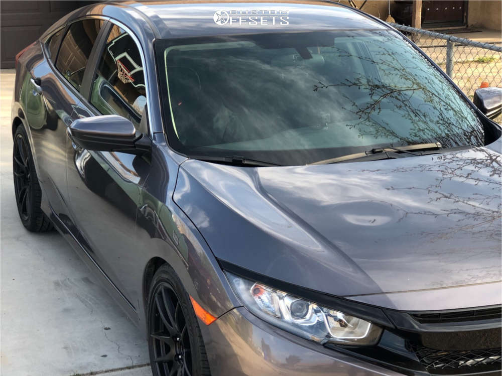 2017 Honda Civic with 18x8.5 35 AVID1 AV32 and 235/40R18 Lexani Lxuhp ...