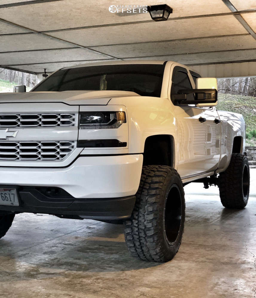 2016 Chevrolet Silverado 1500 with 20x12 -44 Moto Metal Mo970 and 35/12 ...