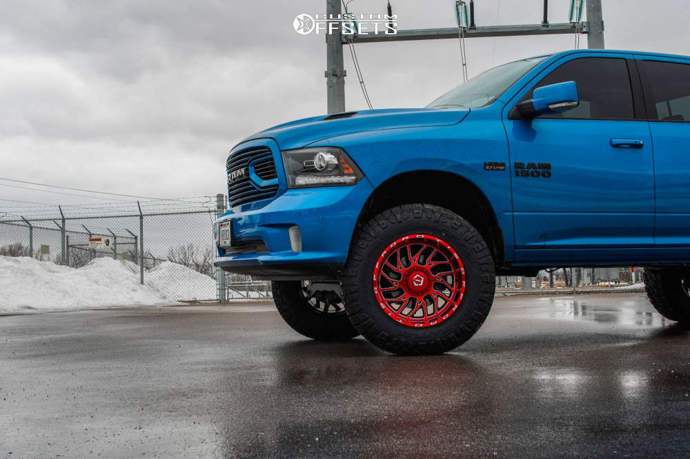 2018 Ram 1500 with 20x12 -44 TIS 544RM and 37/12.5R20 Nitto Ridge ...