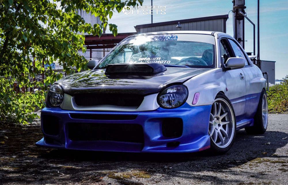 2003 Subaru WRX with 18x9.5 15 Aodhan DS02 and 235/45R18 Starfire and ...