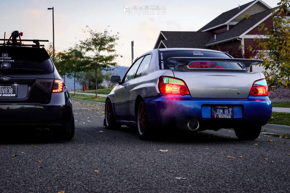 2003 Subaru WRX with 18x9.5 15 Aodhan DS02 and 235/45R18 Starfire and ...