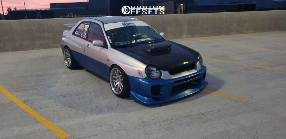 2003 Subaru WRX with 18x9.5 15 Aodhan DS02 and 235/45R18 Starfire and ...