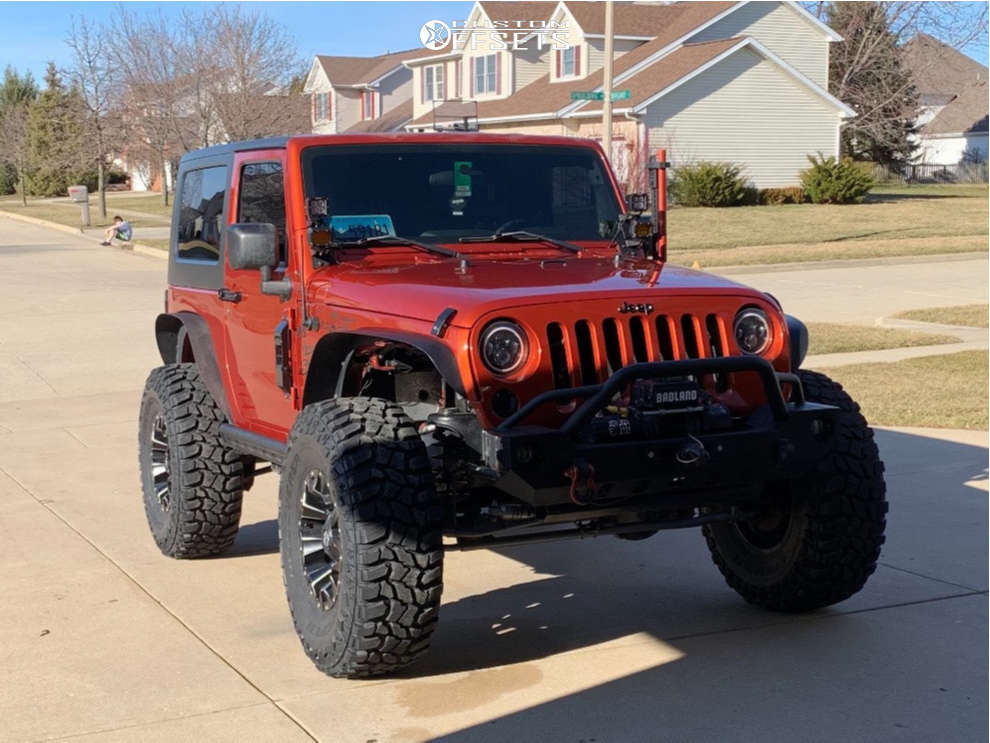 2009 Jeep Wrangler with 17x9 -12 Fuel Assault and 37/12.5R17 Cooper ...