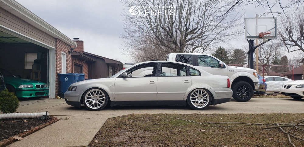 2001 Volkswagen Passat with 18x8 40 Vision Cross and 205/40R18 Nankang ...