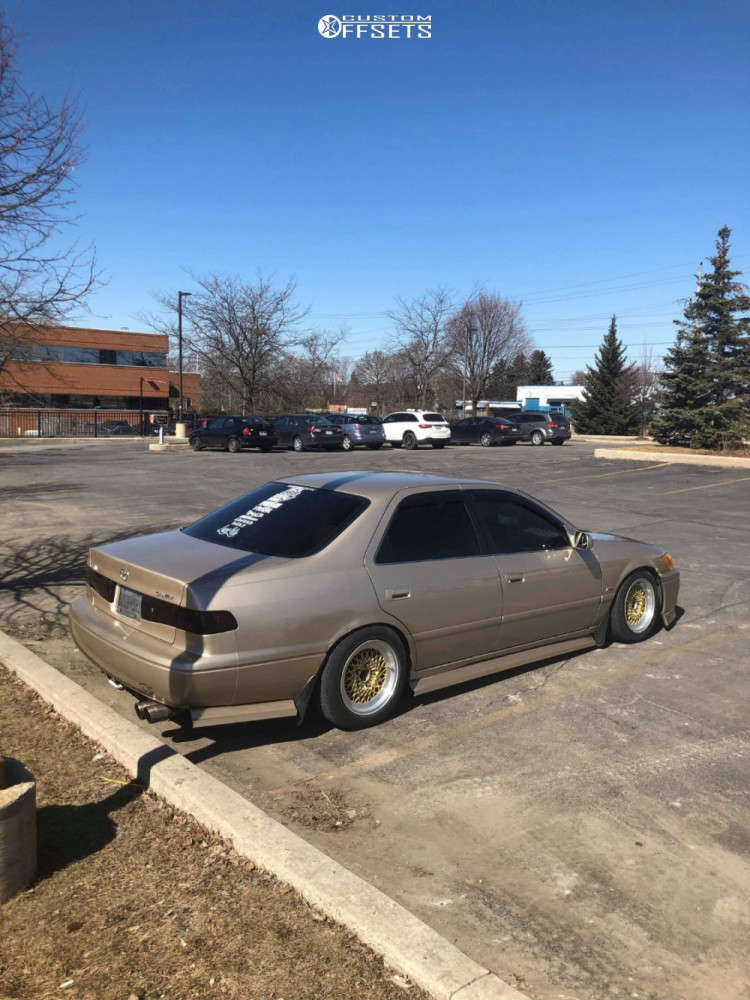 2001 Toyota Camry with 15x7 23 BBS Mahle and 185/60R15 Uniroyal Tiger ...