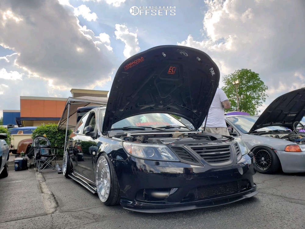 2008 Saab 9-3 with 18x9.5 25 Rotiform Ccv and 215/35R18 Nankang NS-20 ...