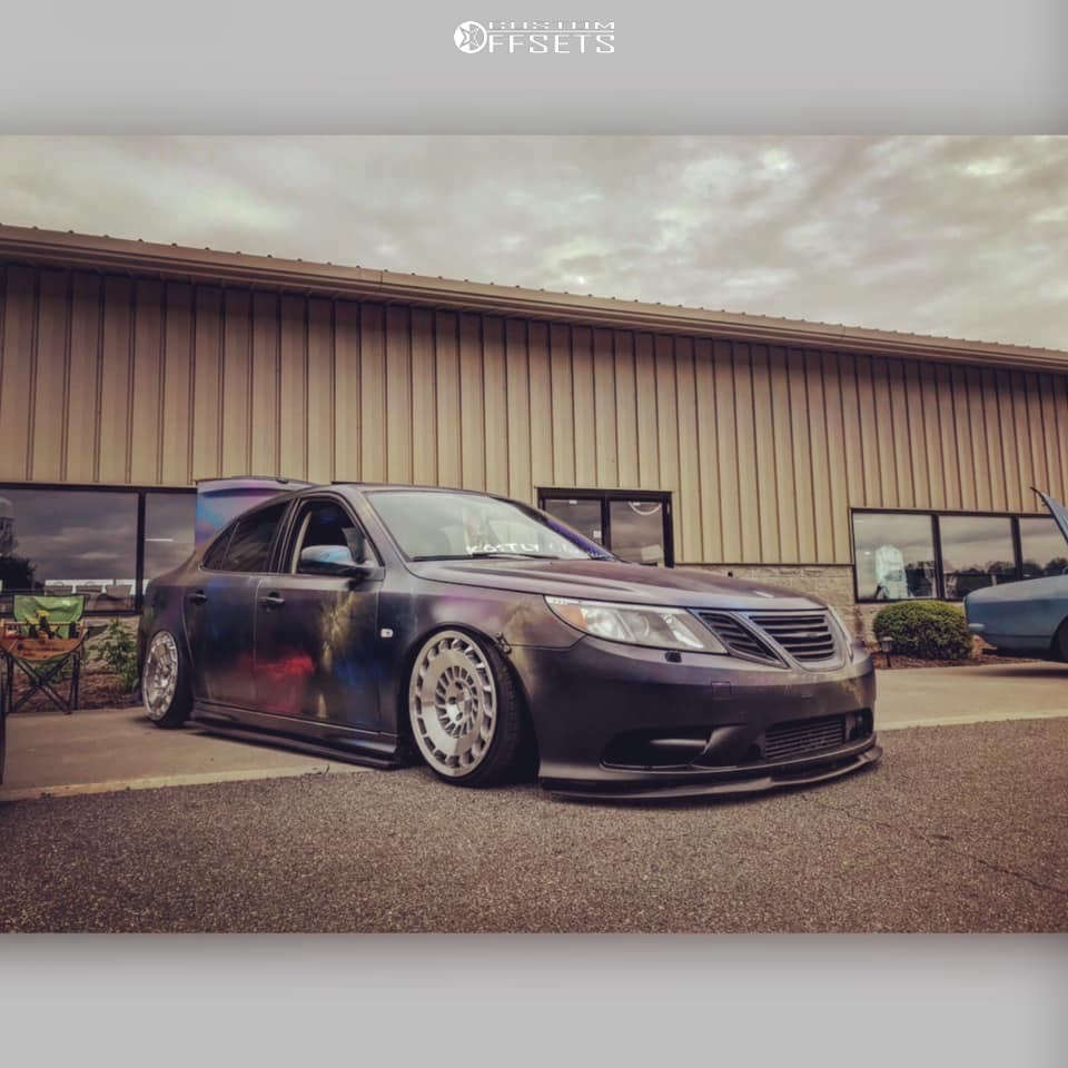 2008 Saab 9-3 with 18x9.5 25 Rotiform Ccv and 215/35R18 Nankang NS-20 ...