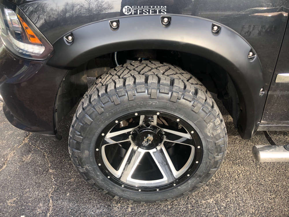 2013 Ram 1500 with 20x11.5 -44 Vision Empire and 33/12.5R20 Nitto Ridge ...