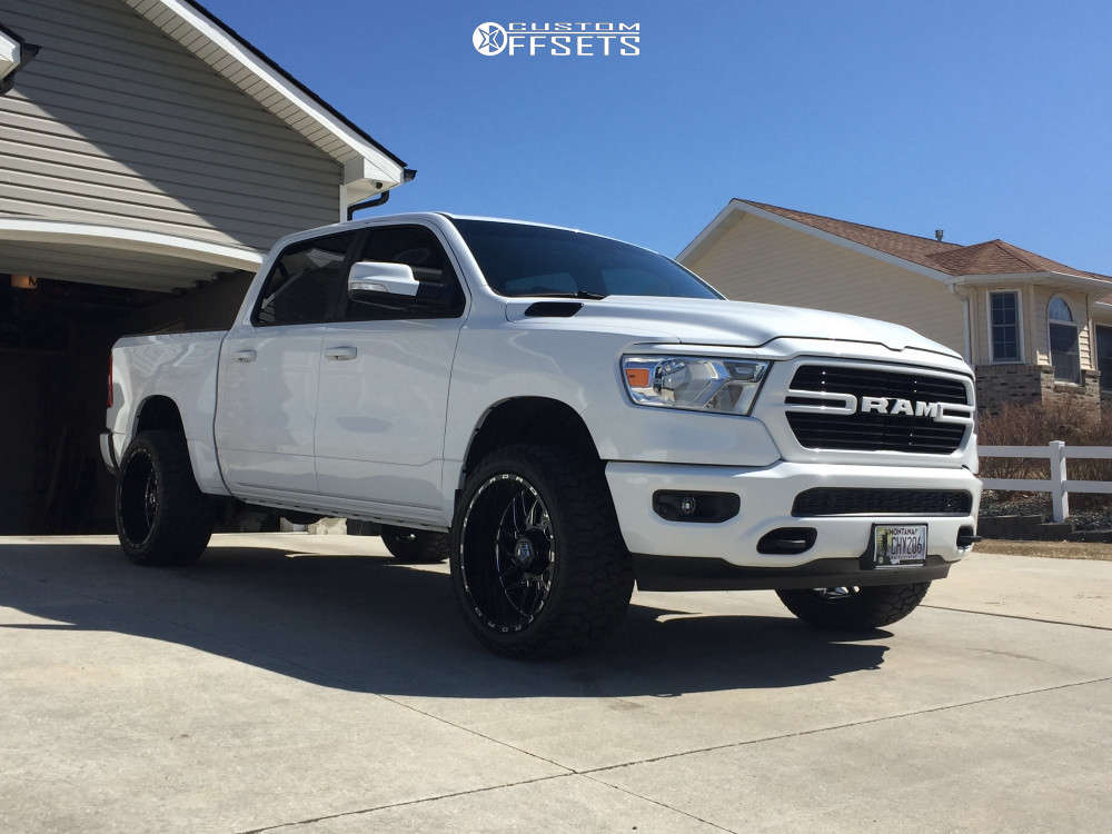 2019 Ram 1500 with 22x12 -44 TIS 544BM and 33/12.5R22 AMP Terrain ...