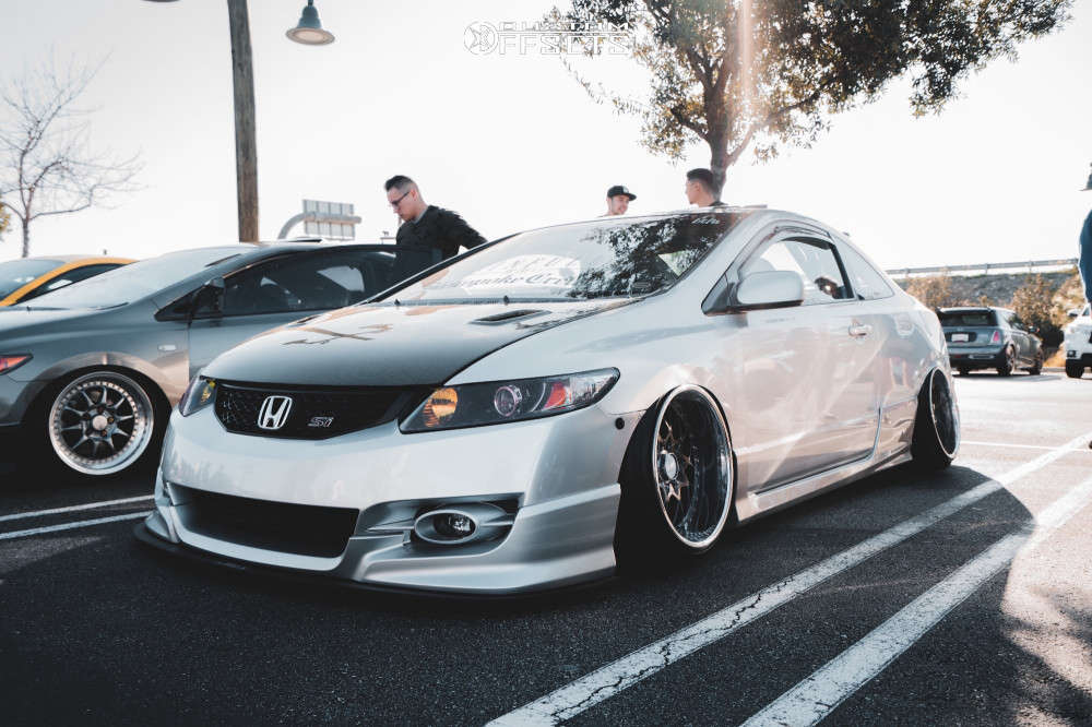 2009 Honda Civic with 17x10.5 15 Work VS X9 and 215/40R17 Nexen Cp672 ...