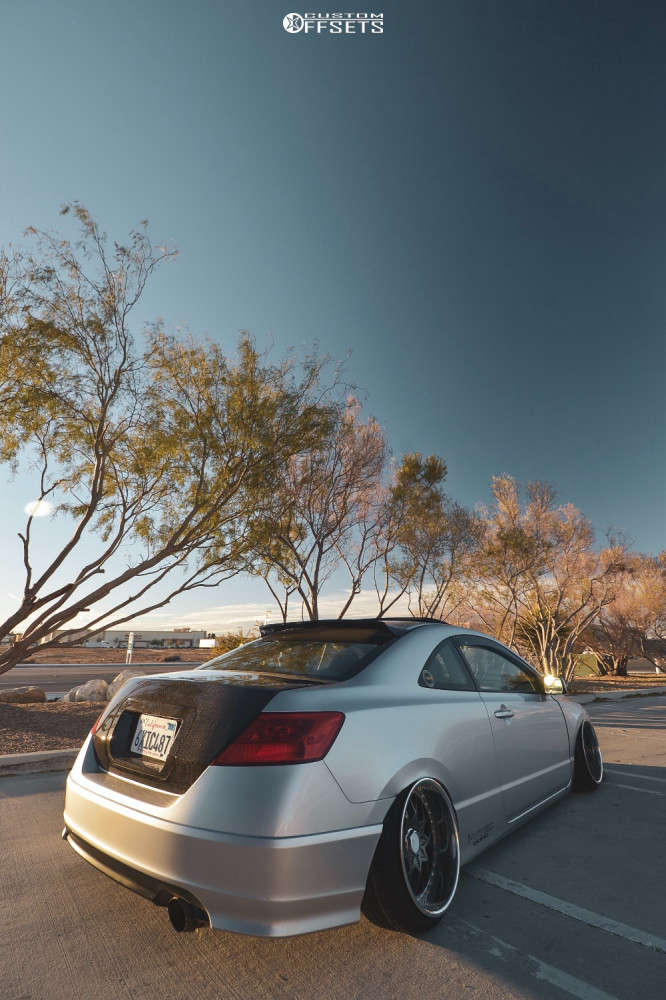 2009 Honda Civic with 17x10.5 15 Work VS X9 and 215/40R17 Nexen Cp672 ...