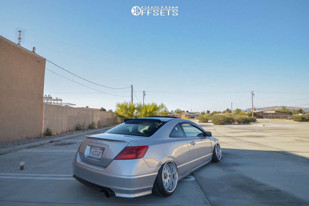 2009 Honda Civic with 17x10.5 15 Work VS X9 and 215/40R17 Nexen Cp672 ...
